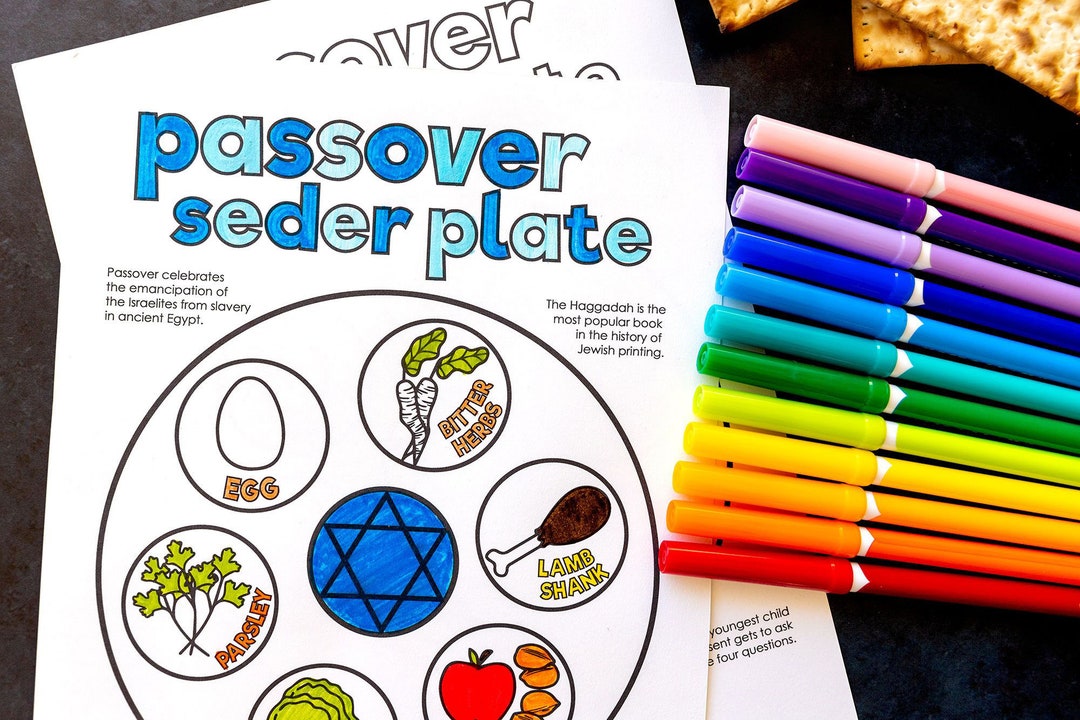 Passover Printable Coloring Page Classroom Activity for Kids - Etsy