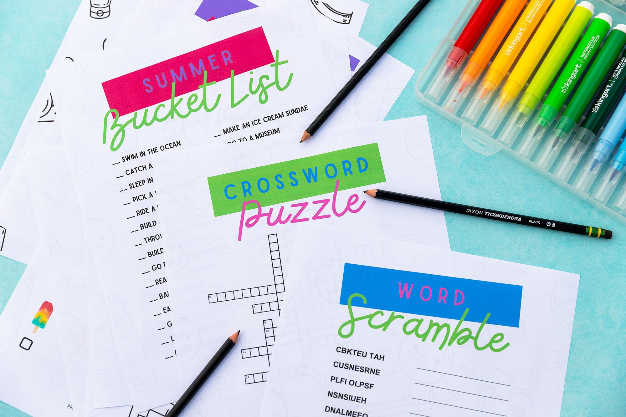 Summer Printable Bundle, Kids Activity Bundle, Summer Activity, Summer ...