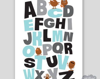 ABC Alphabet Printable Wall Art Digital Download Kids - Etsy