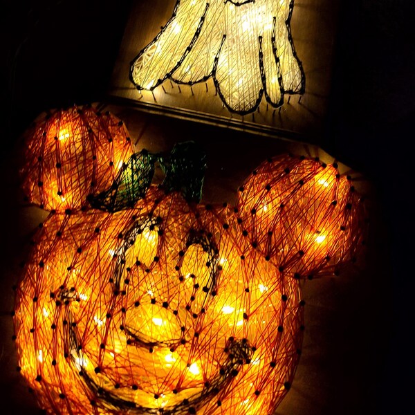Mickey Mouse Light up Pumpkin - Etsy