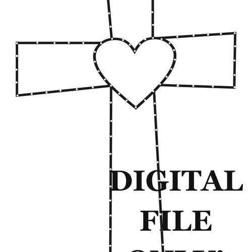 Digital Download-string Art Template Cross SVG DXF PDF - Etsy