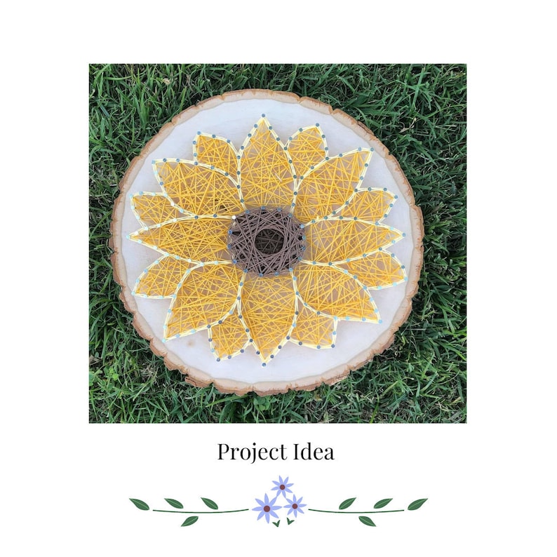 Sunflower String Art Template Pattern DIGITAL DOWNLOAD - Etsy