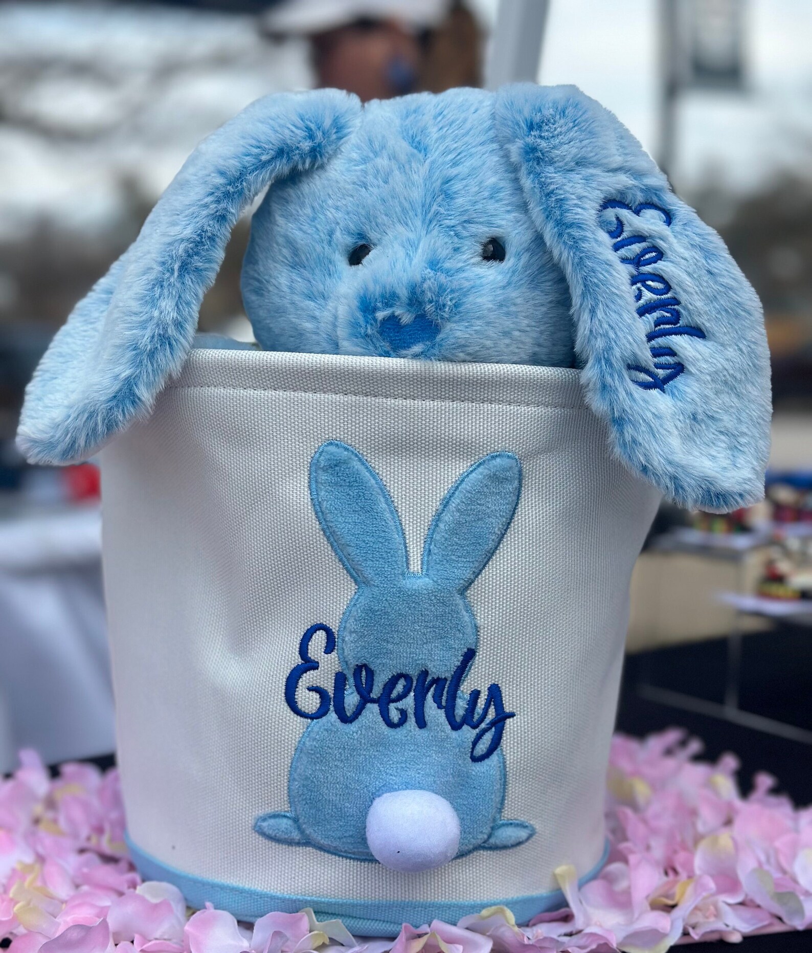 Custom Embroidered Easter Basket. Personalized Easter Basket. Kids ...