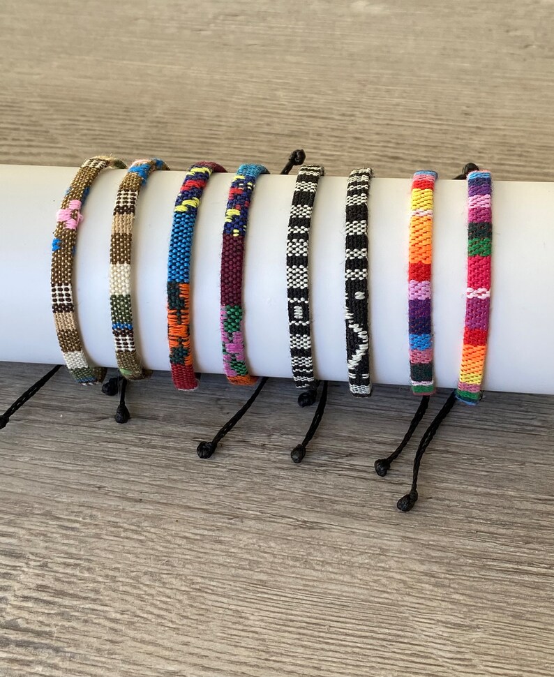 Colourful Woven Cotton Cord Bracelets Adjustable Boho - Etsy