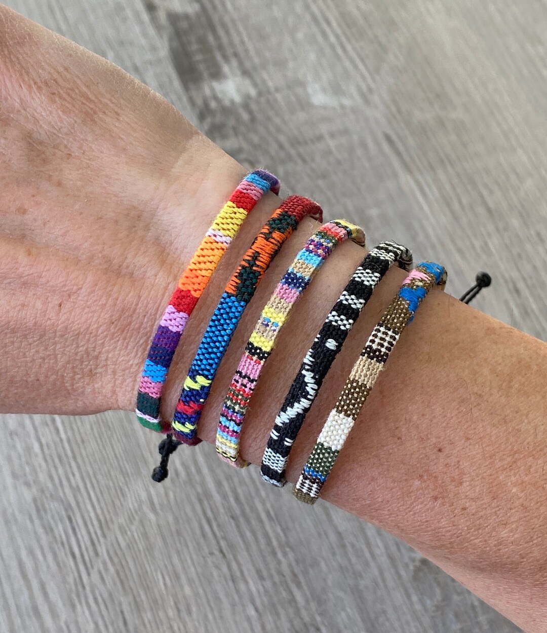 Colourful Woven Cotton Cord Bracelets Adjustable Boho - Etsy