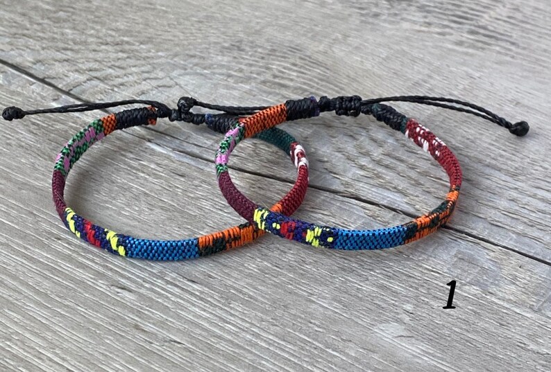 Colourful Woven Cotton Cord Bracelets Adjustable Boho - Etsy