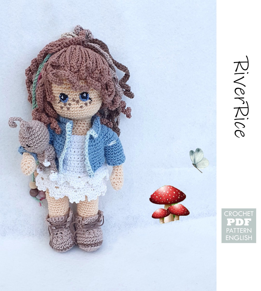Crochet Pattern Noa Paige, Pattern Includes Doll, Clothes and Bunny ...