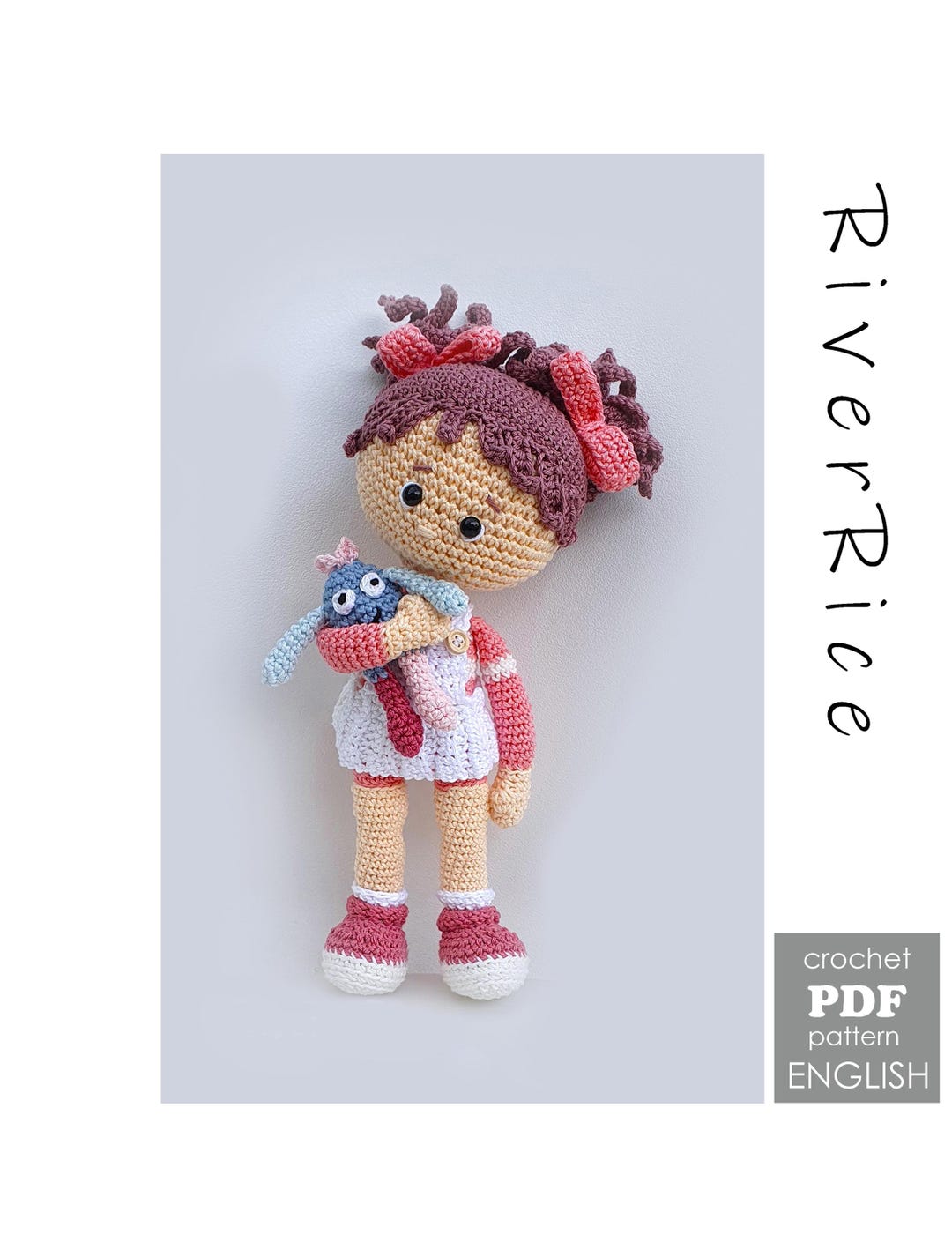 Crochet Pattern Lulu, Pattern Includes Doll, Clothes, Little Doll. This ...