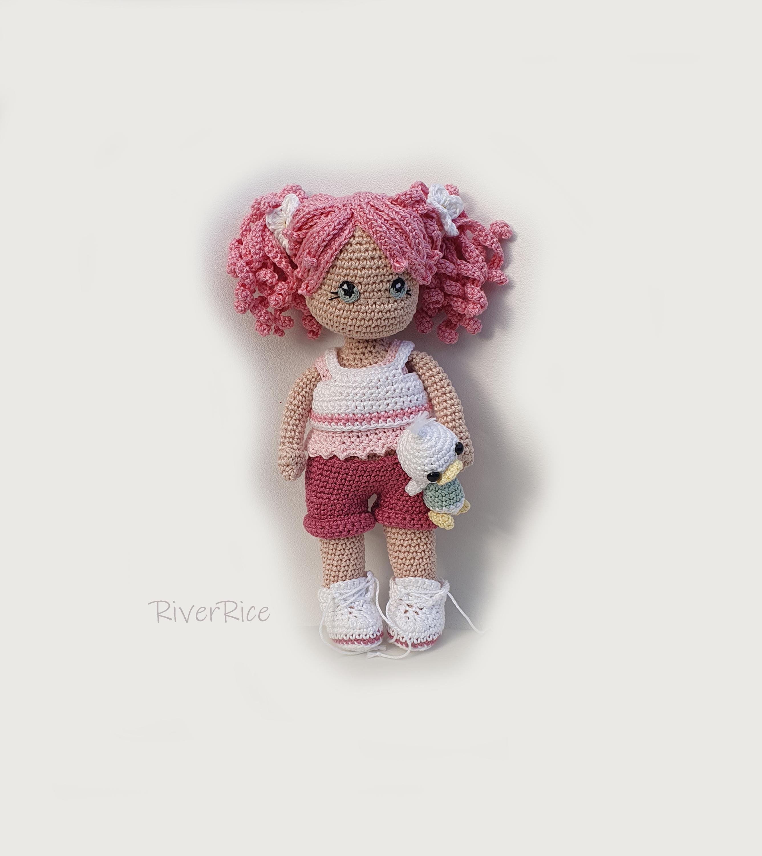Crochet Pattern Tess, Pattern Includes Doll, Clothes and Little Duck ...