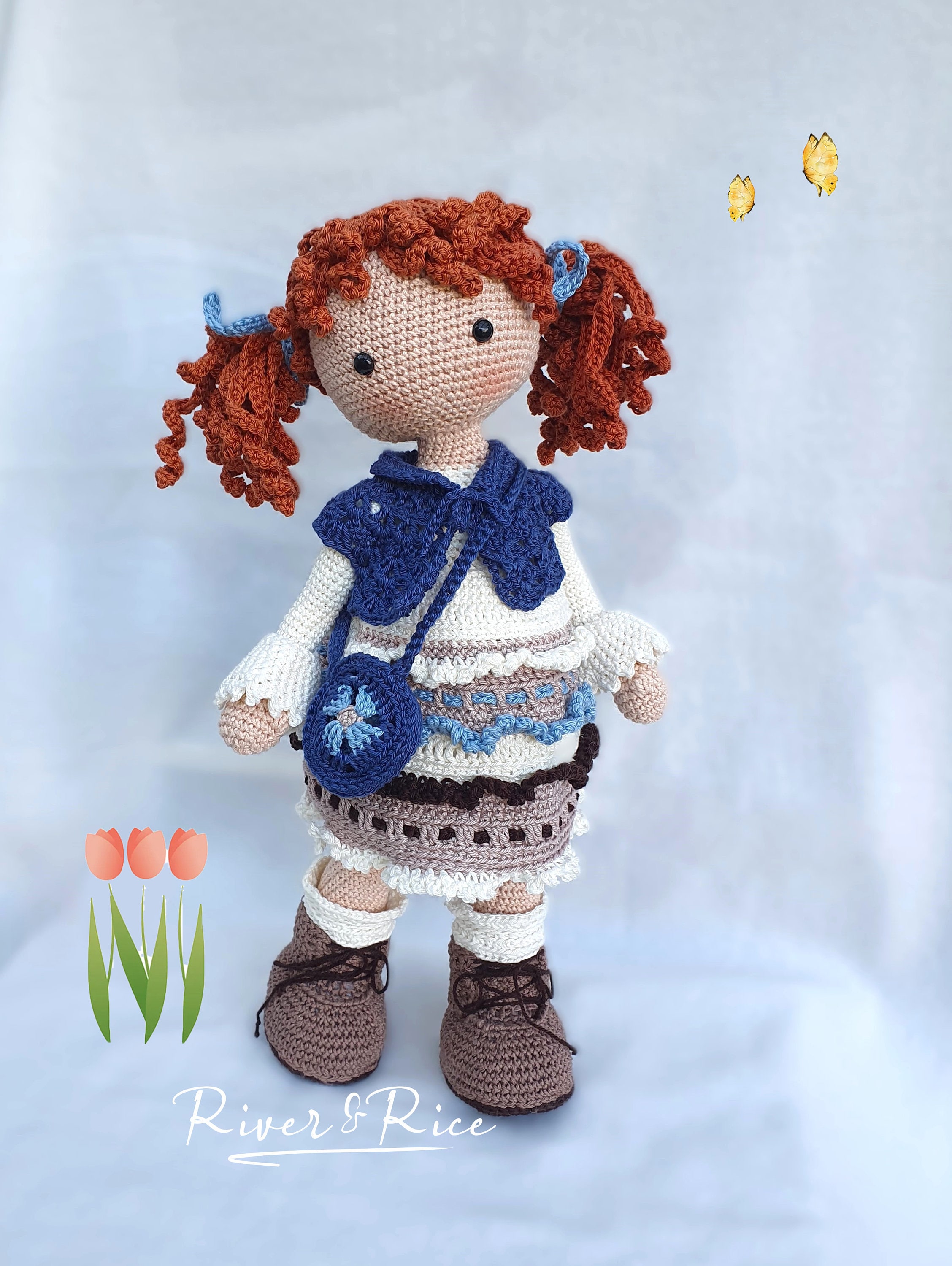 Crochet Pattern Gabriëlla, Pattern Includes Doll, Clothes and Bag. This ...
