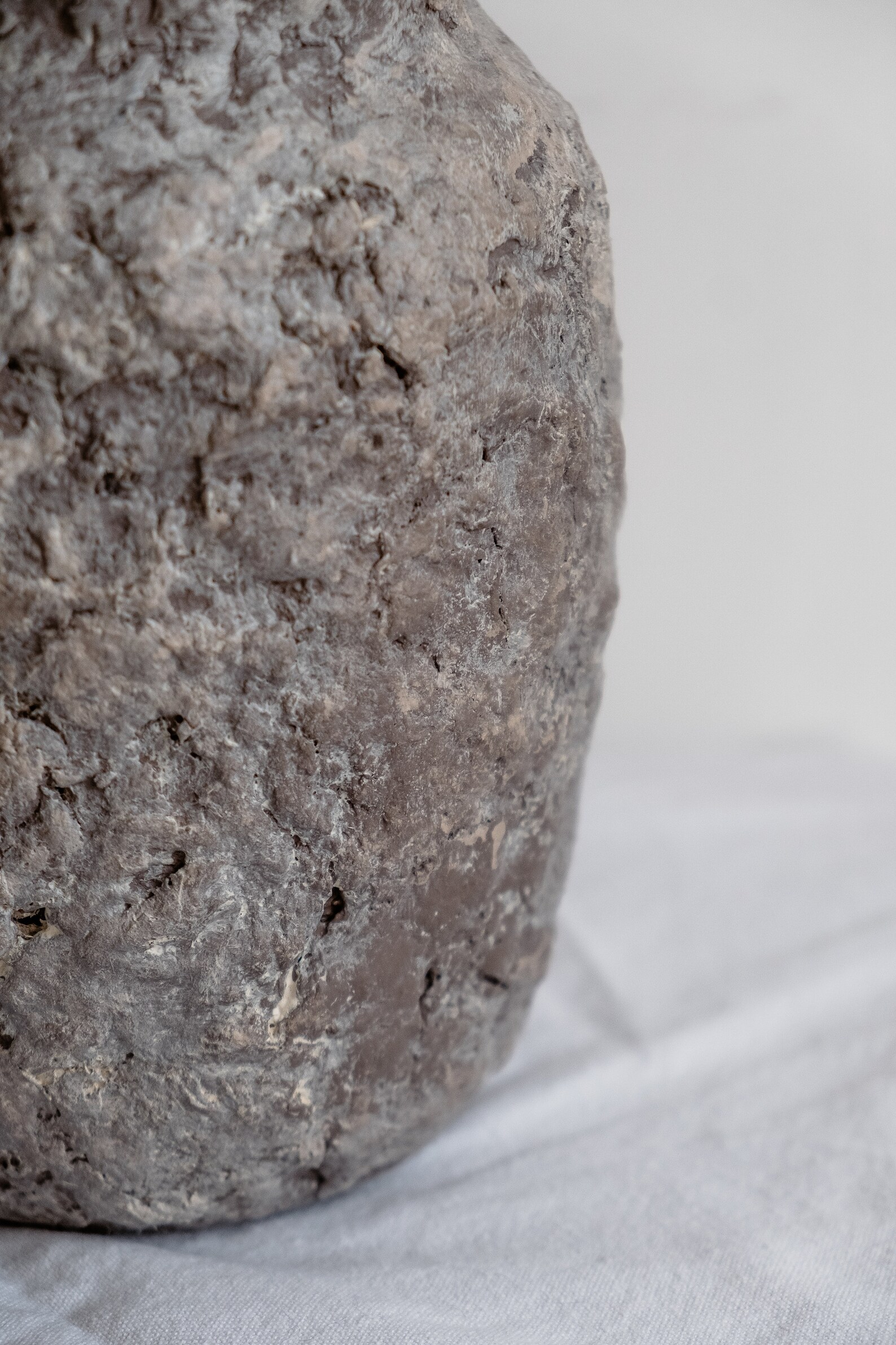 Paper Clay Vase, Handmade Ceramic, Textured Container, Wabi Sabi ...