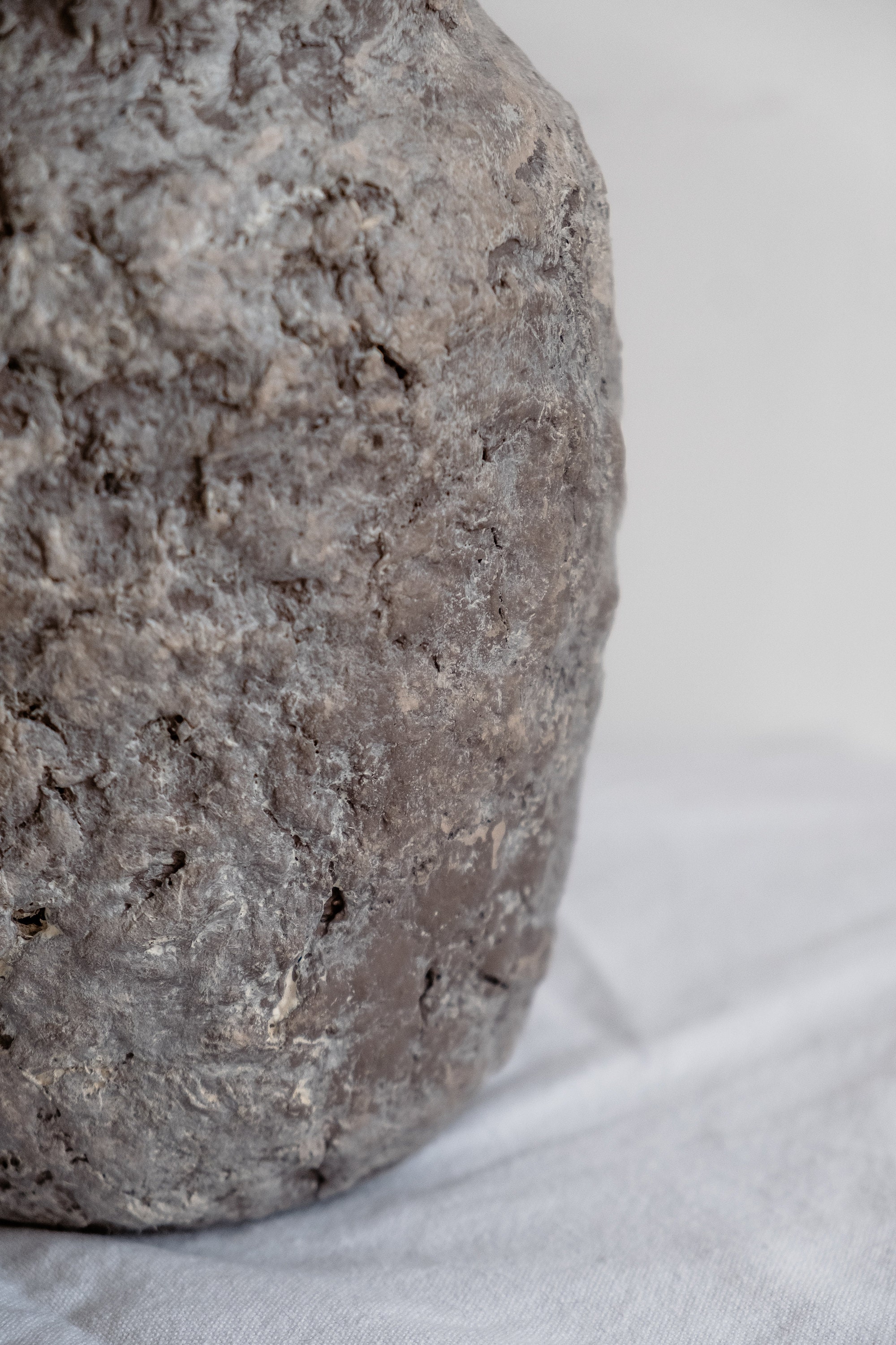 Paper Clay Vase, Handmade Ceramic, Textured Container, Wabi Sabi ...