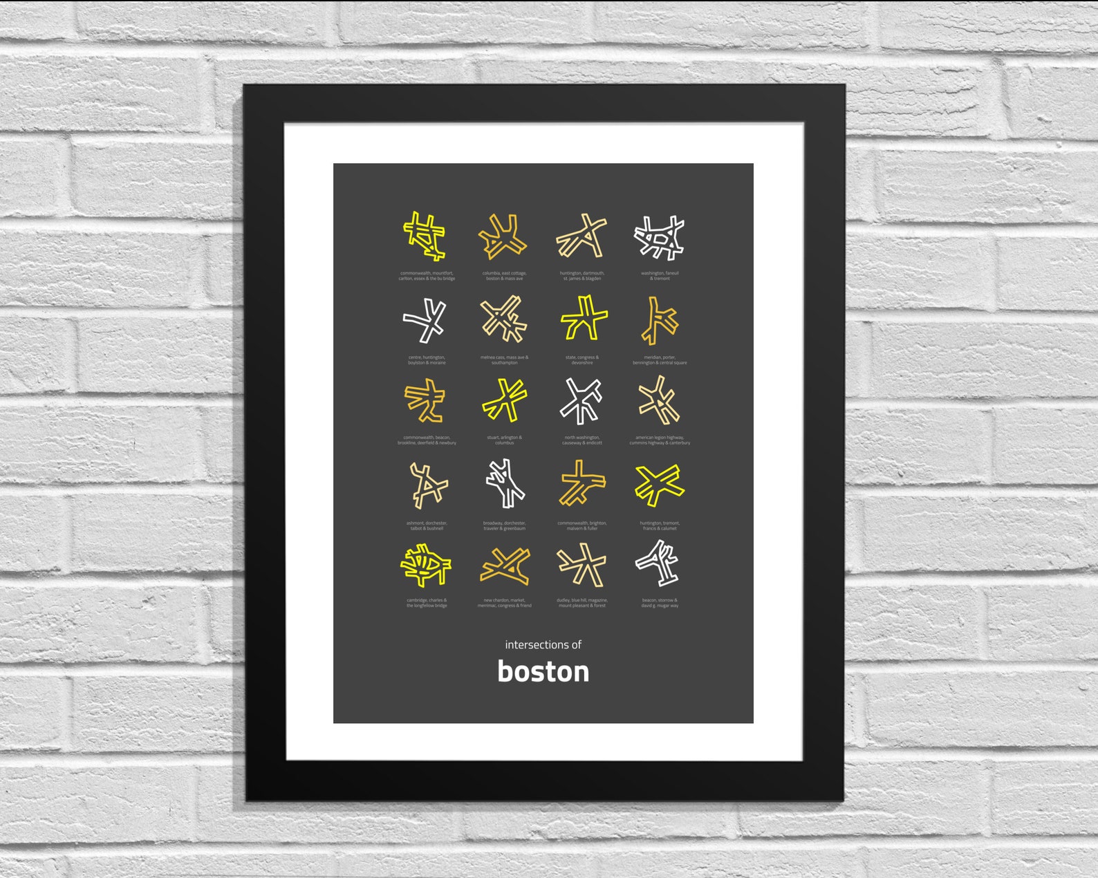 Intersections of Boston - Etsy