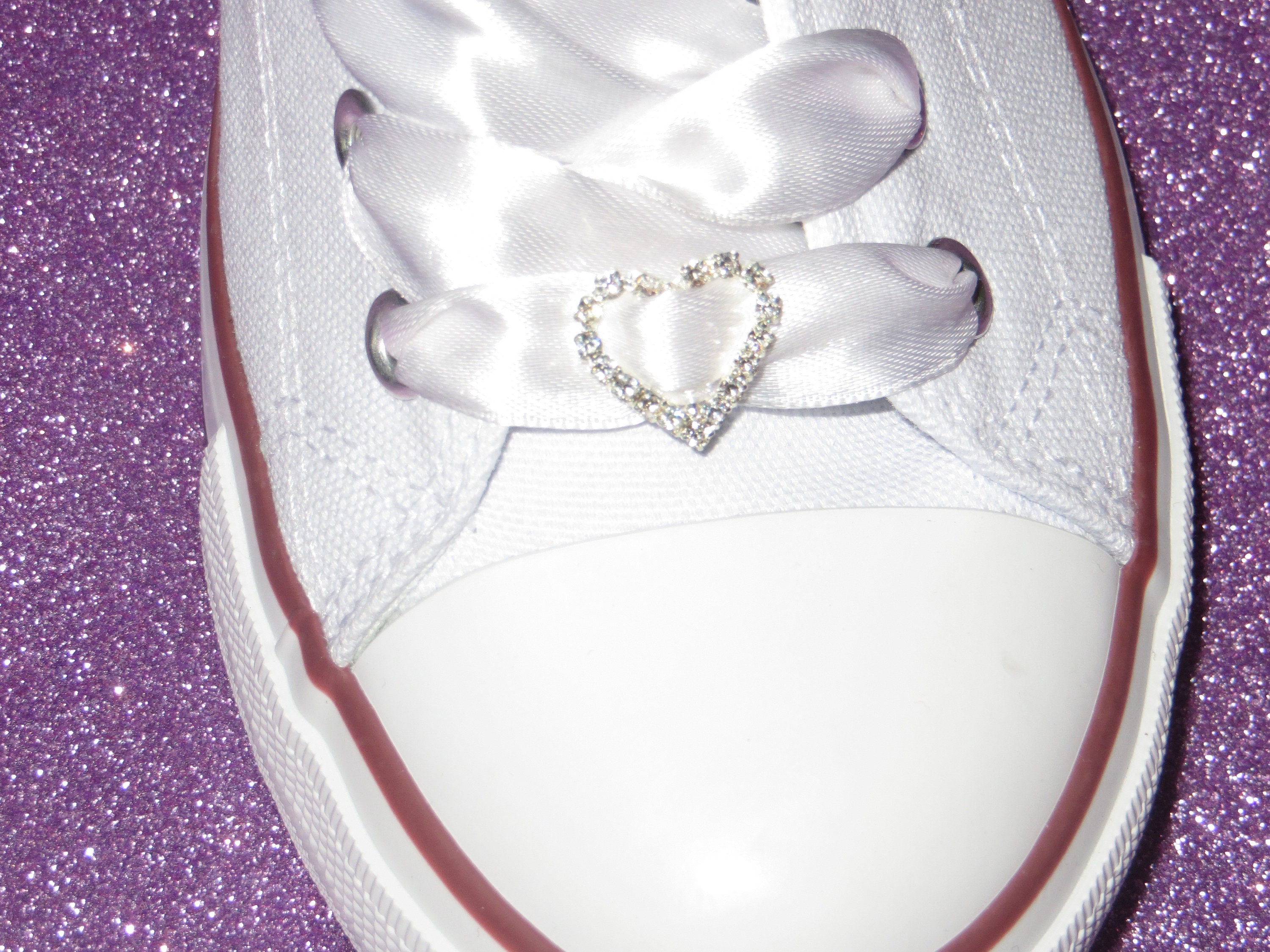 Satin Laces Heart Shoes Charms Sneakers Converse | Etsy