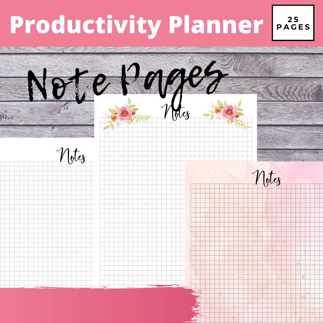 Productivity Planner, Printable Planner, Productivity Pack, Daily ...