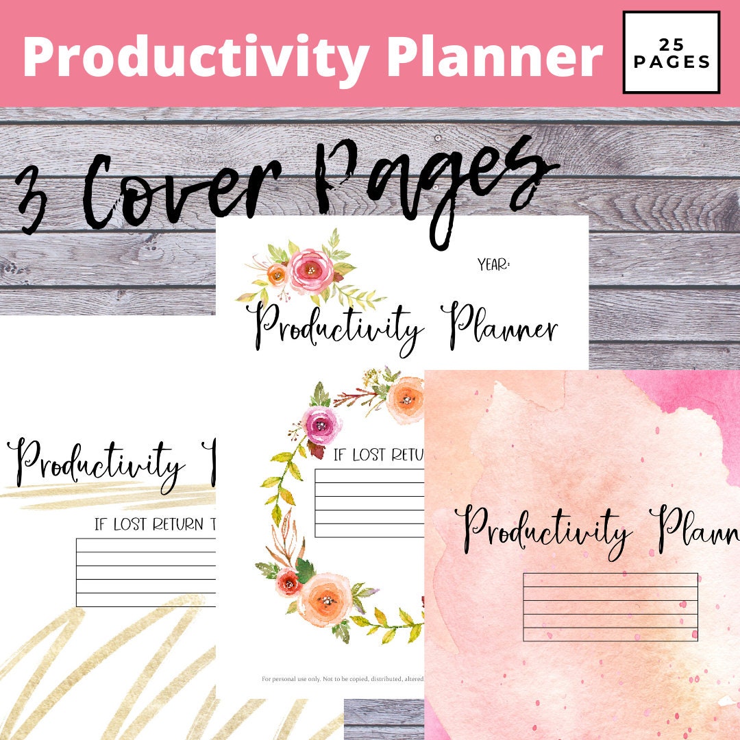 Productivity Planner, Printable Planner, Productivity Pack, Daily ...