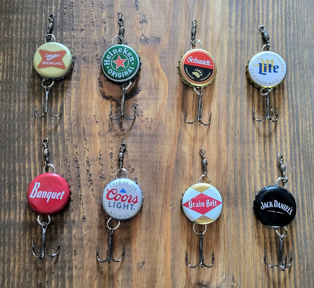Beer Bottle Cap Fishing Lure With Treble Hook - Etsy