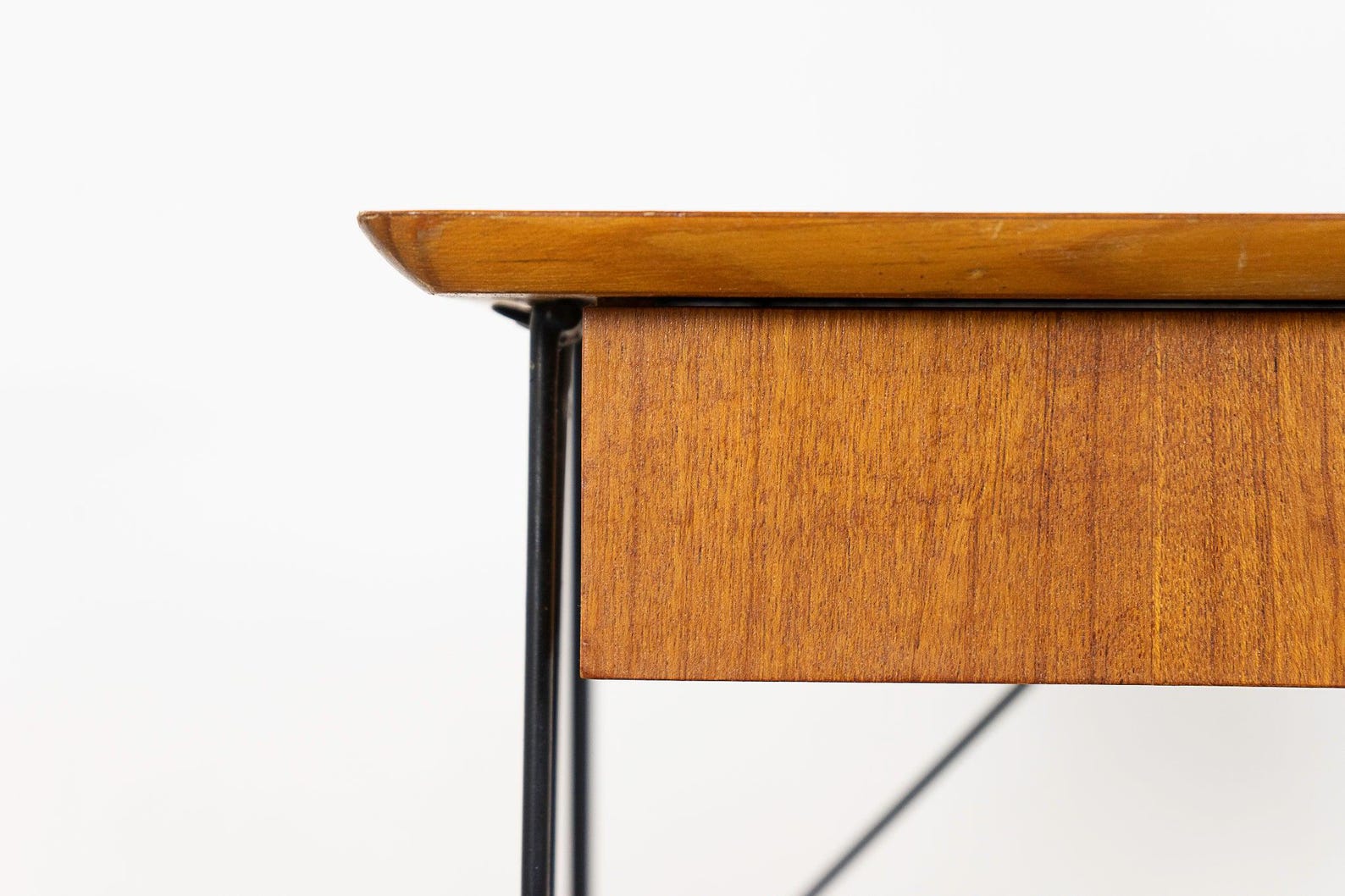 Teak & Metal Mid-century Bedside Table 324-168.5 - Etsy