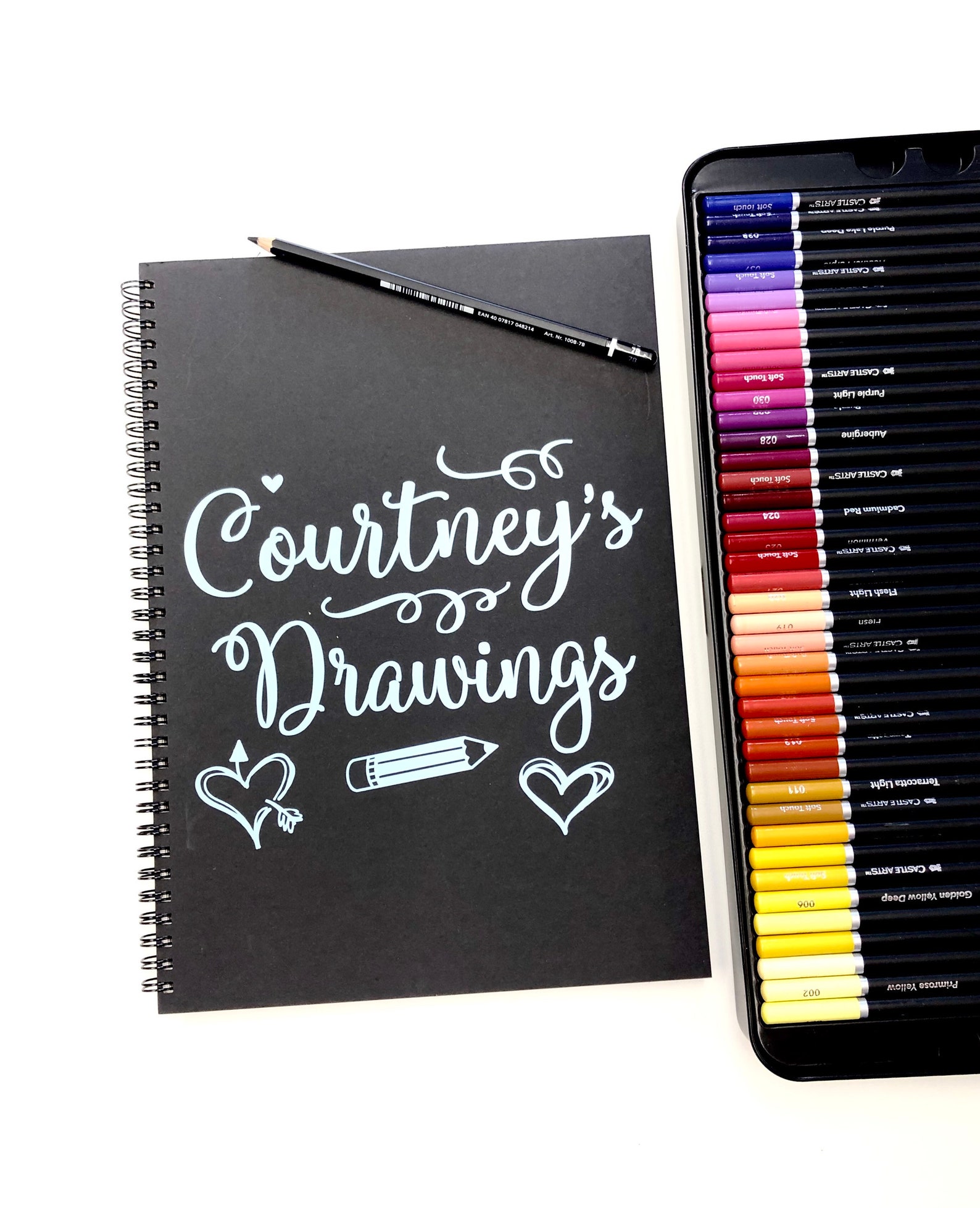 A4 Personalised Drawing Sketchbook Artist Book Teenage Doodle - Etsy