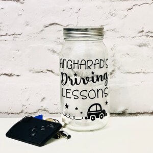 Driving Lessons Fund Vintage Savings Jar With Aluminium Coin Slot Lid ...