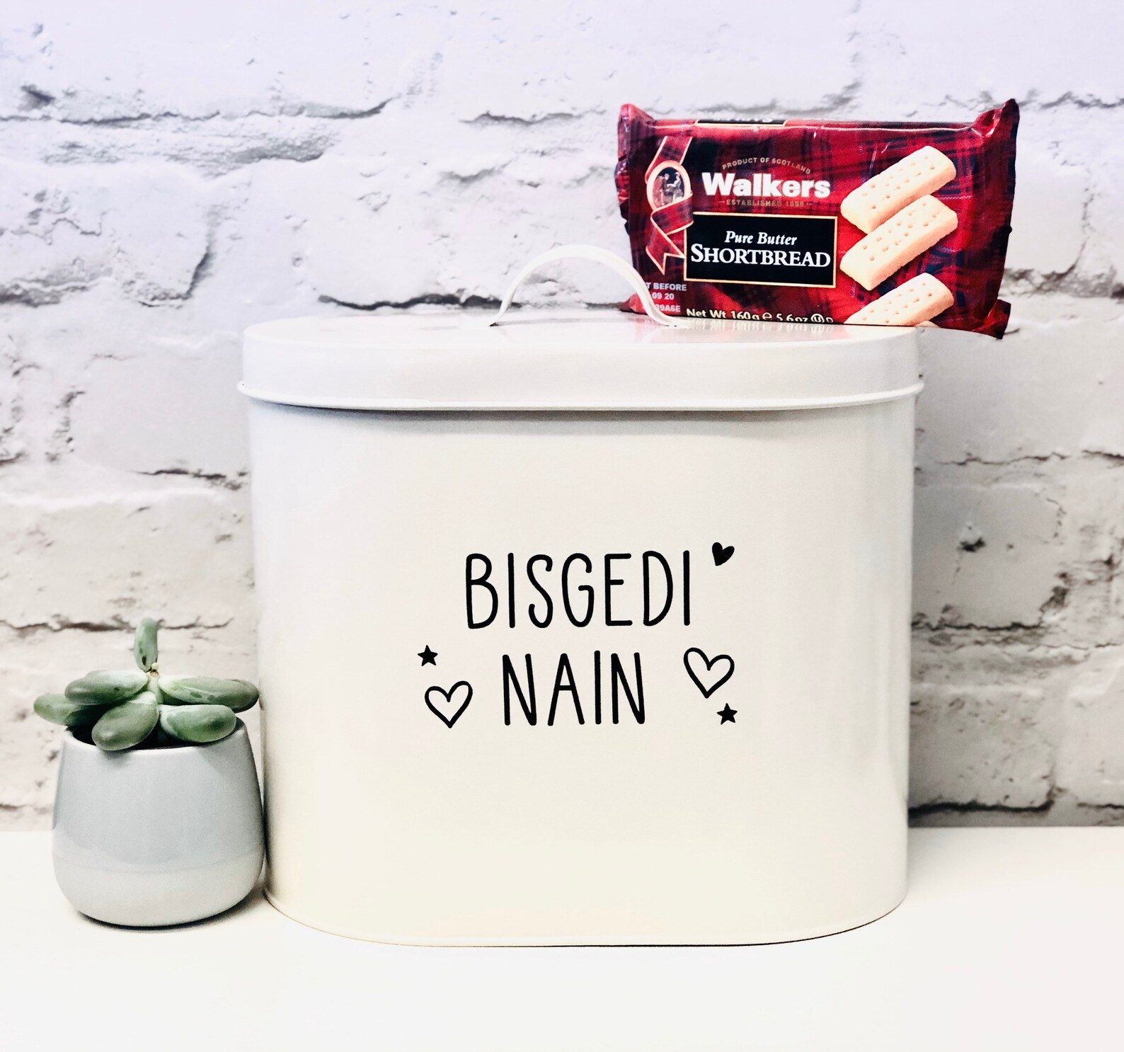 Personalised Food / Treat / Biscuit Storage Tin Gift Grey - Etsy UK