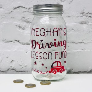 Driving Lessons Fund Vintage Savings Jar With Aluminium Coin Slot Lid ...
