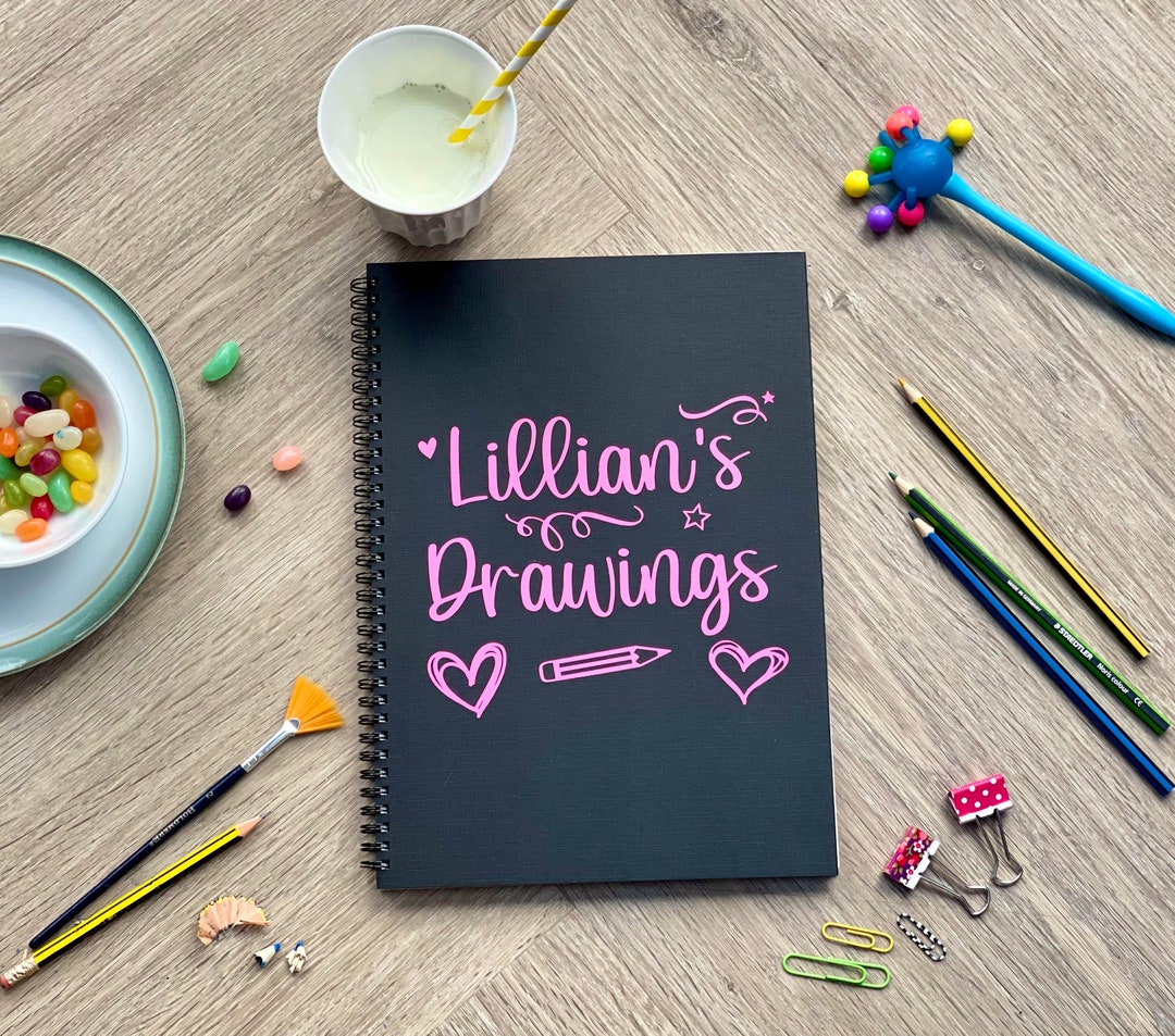 A4 Personalised Drawing Sketchbook Artist Book Teenage Doodle Book ...