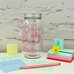 Reasons I Love You Vintage Jar With Aluminium Coin Slot Lid Mothers Day ...