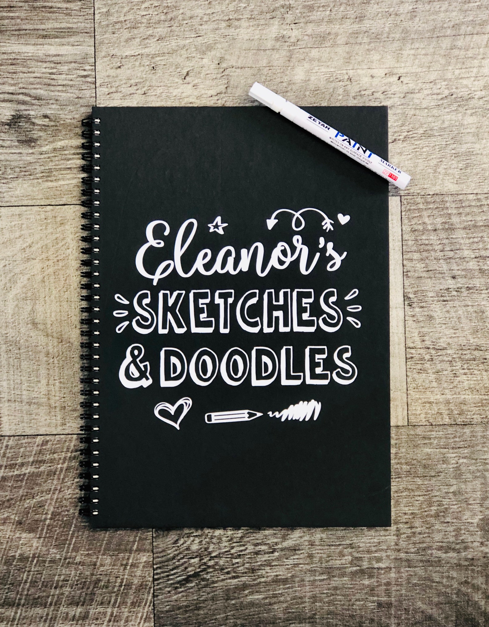 A4 Personalised Drawing Sketchbook Artist Book Teenage Doodle - Etsy UK