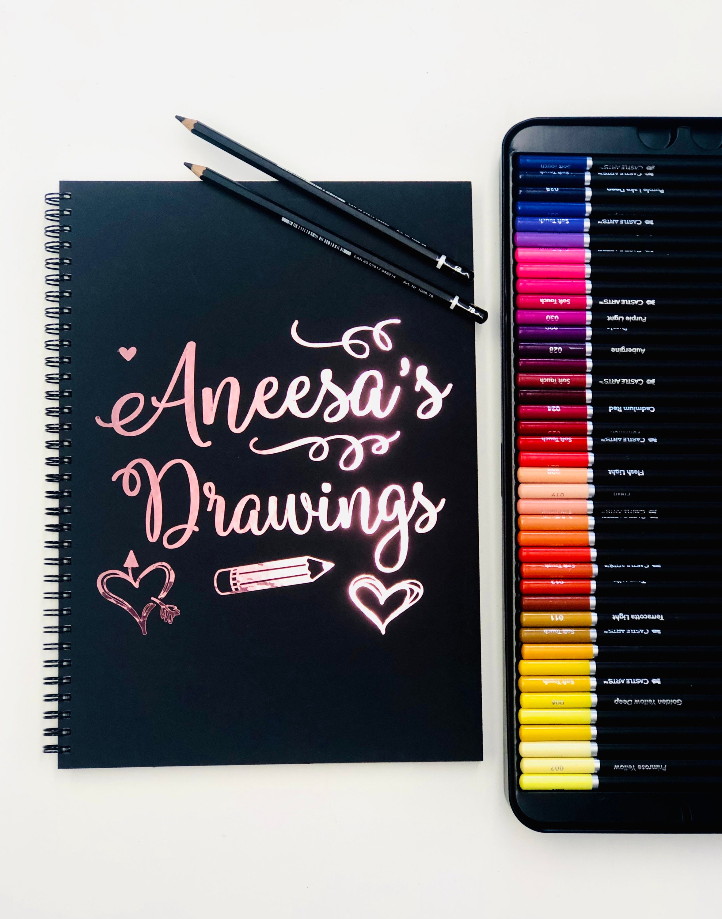 A4 Personalised drawing sketchbook artist book teenage doodle | Etsy