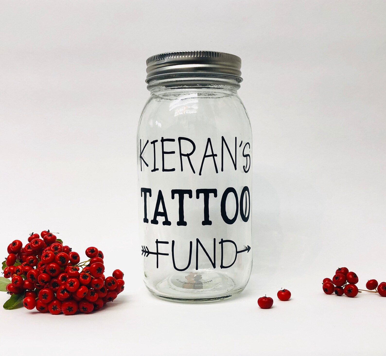 Tattoo Fund Vintage Savings Jar With Aluminium Coin Slot Lid - Etsy UK