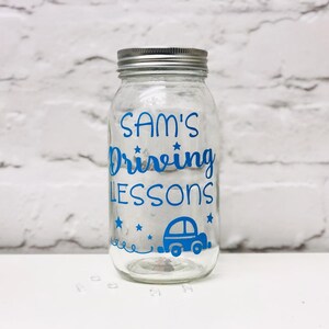 Driving Lessons Fund Vintage Savings Jar With Aluminium Coin Slot Lid ...