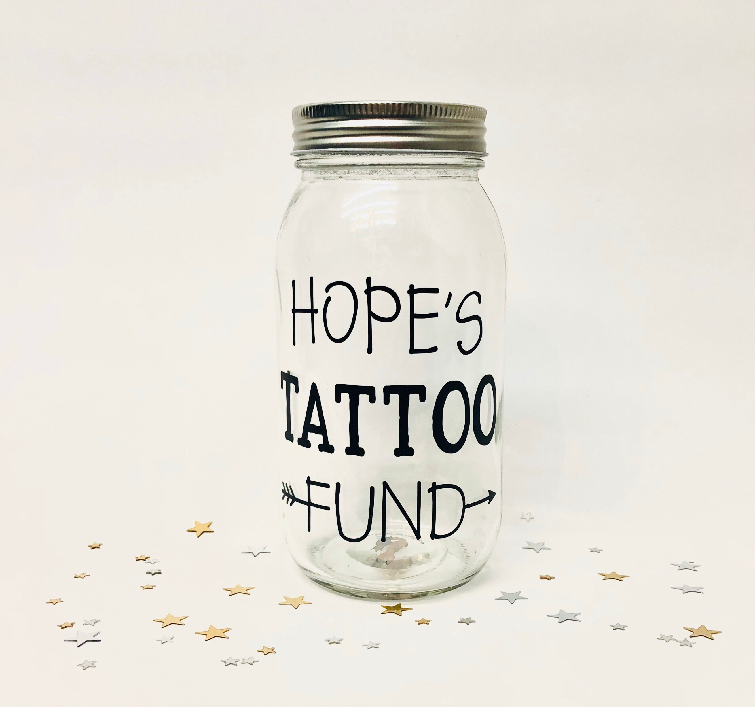 Tattoo Fund Vintage Savings Jar With Aluminium Coin Slot Lid - Etsy UK