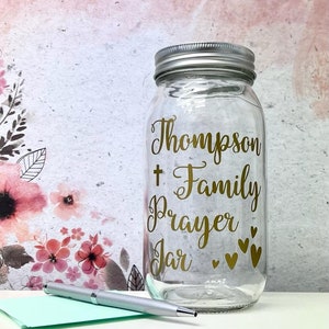 Prayer Vintage Glass Jar With Aluminium Slot Lid Christian Blessings ...