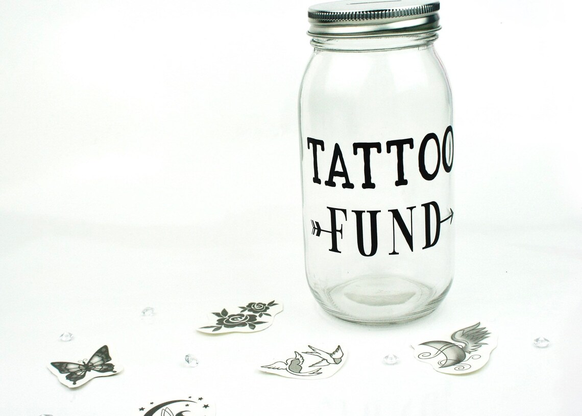Tattoo Fund Vintage Savings Jar With Aluminium Coin Slot Lid - Etsy UK
