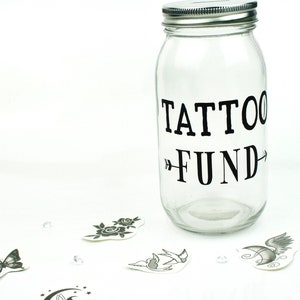 Tattoo Fund Vintage Savings Jar With Aluminium Coin Slot Lid - Etsy UK