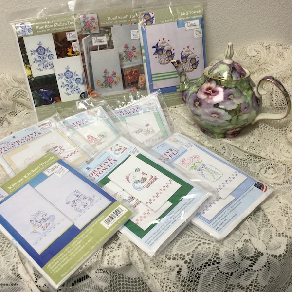 Stamped Embroidery Kits - Etsy