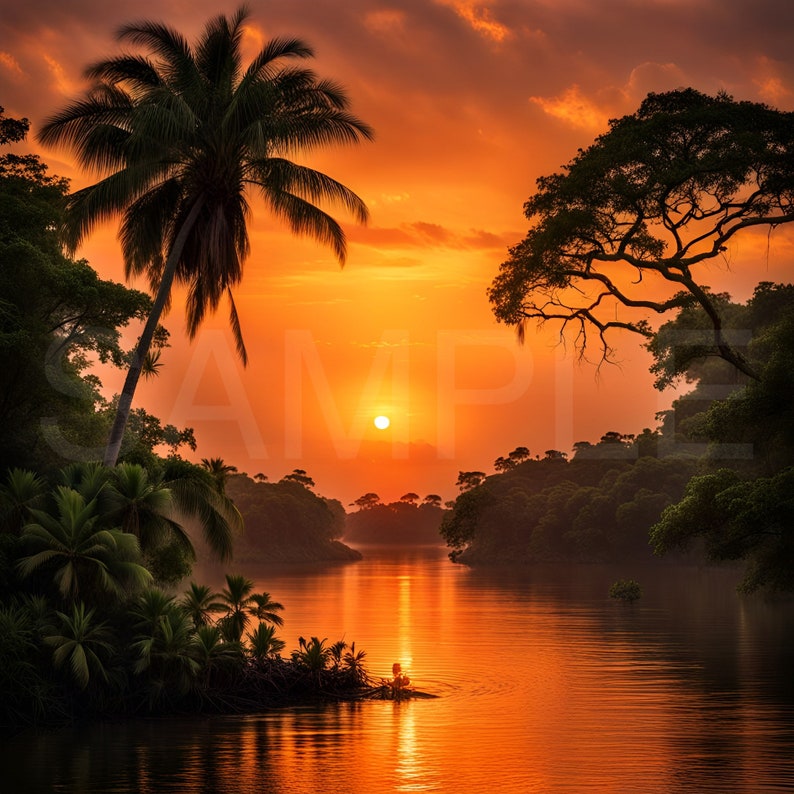 Jungle Sunset L Digital Download - Etsy