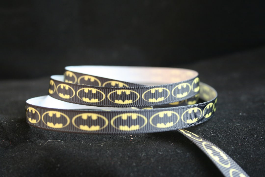 Batman Grosgrain Ribbon 3/8 9mm Width 2m, 5m & 10m Lengths, Craft ...