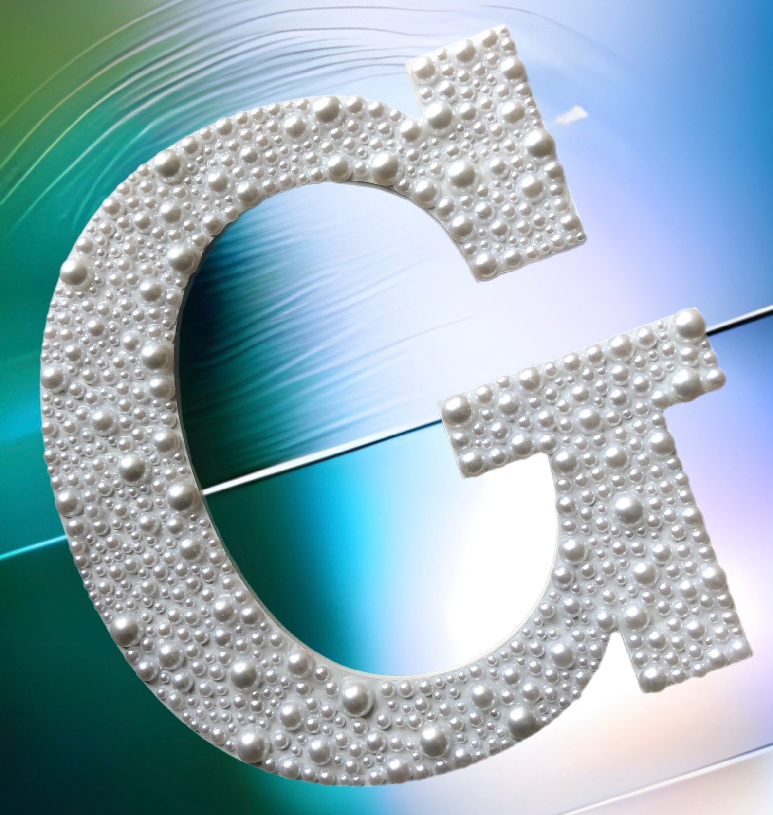 Custom Embellished Pearl Letters | Handmade 9-1/2" Pearl Letters ...