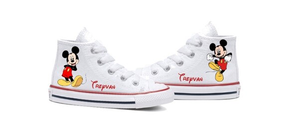 Mickey Mouse Inspired High Top Converse Mickey Mouse - Etsy