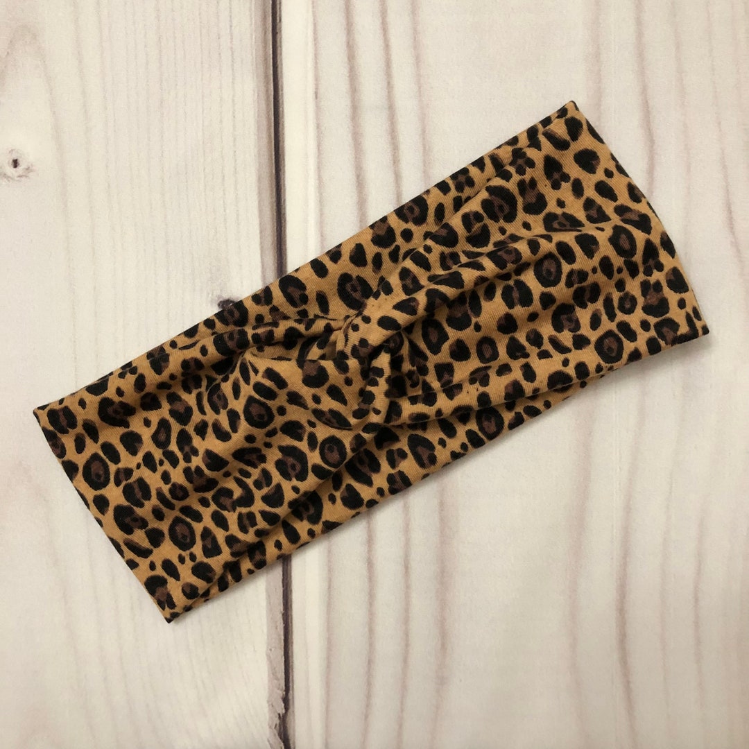 Leopard Print Headband, Woman Twist Headband, Knit Headband, Yoga ...