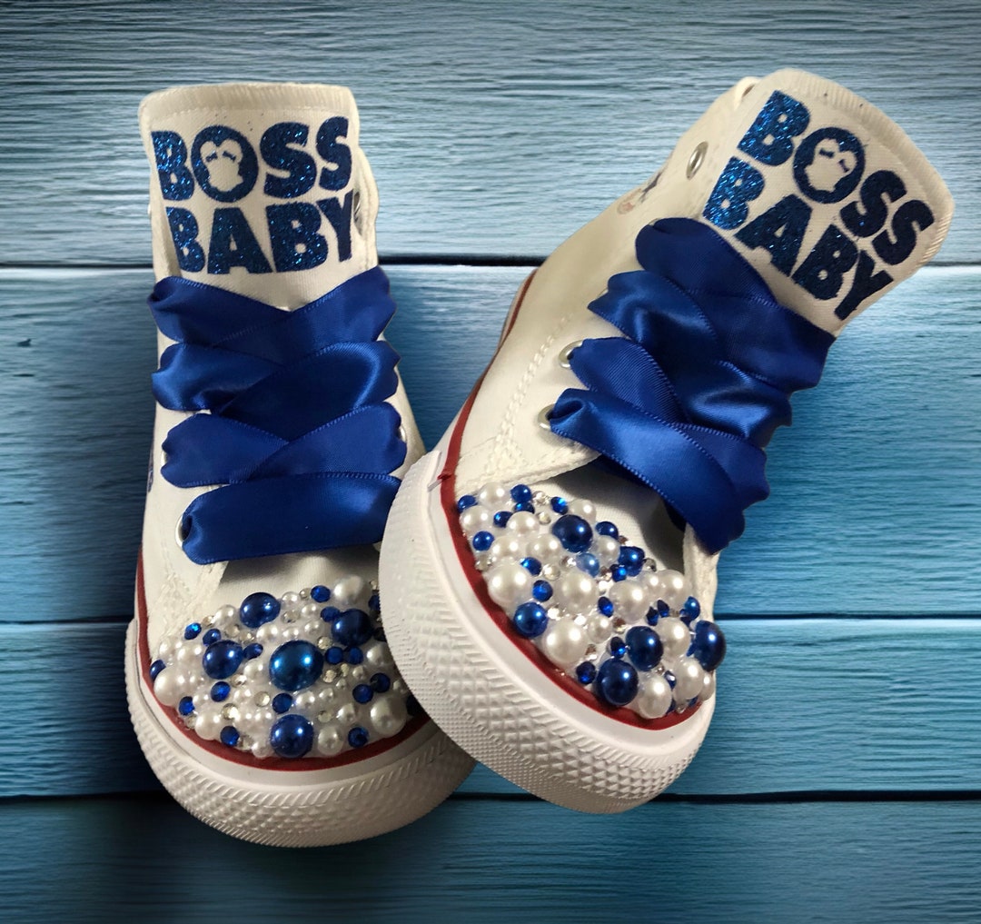 Light Brown Boss Baby Girl Converse Sneakers, Custom Converse All Stars ...