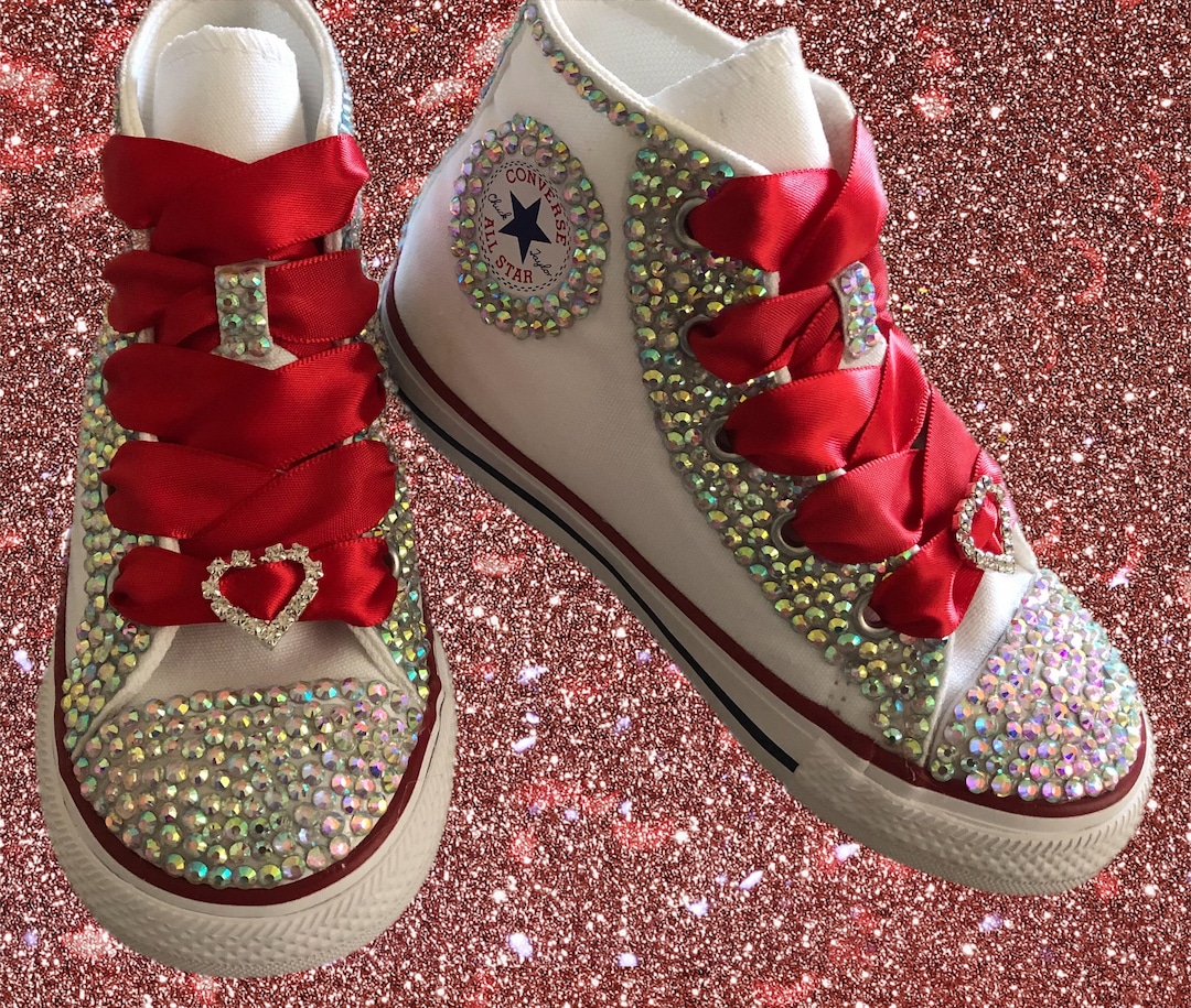 Bling Converse High Tops, Party Shoes, Infant Toddler Kids, Flower ...