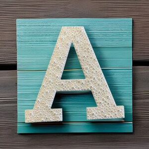 Custom Embellished Pearl Letters | Handmade 9-1/2" Pearl Letters ...