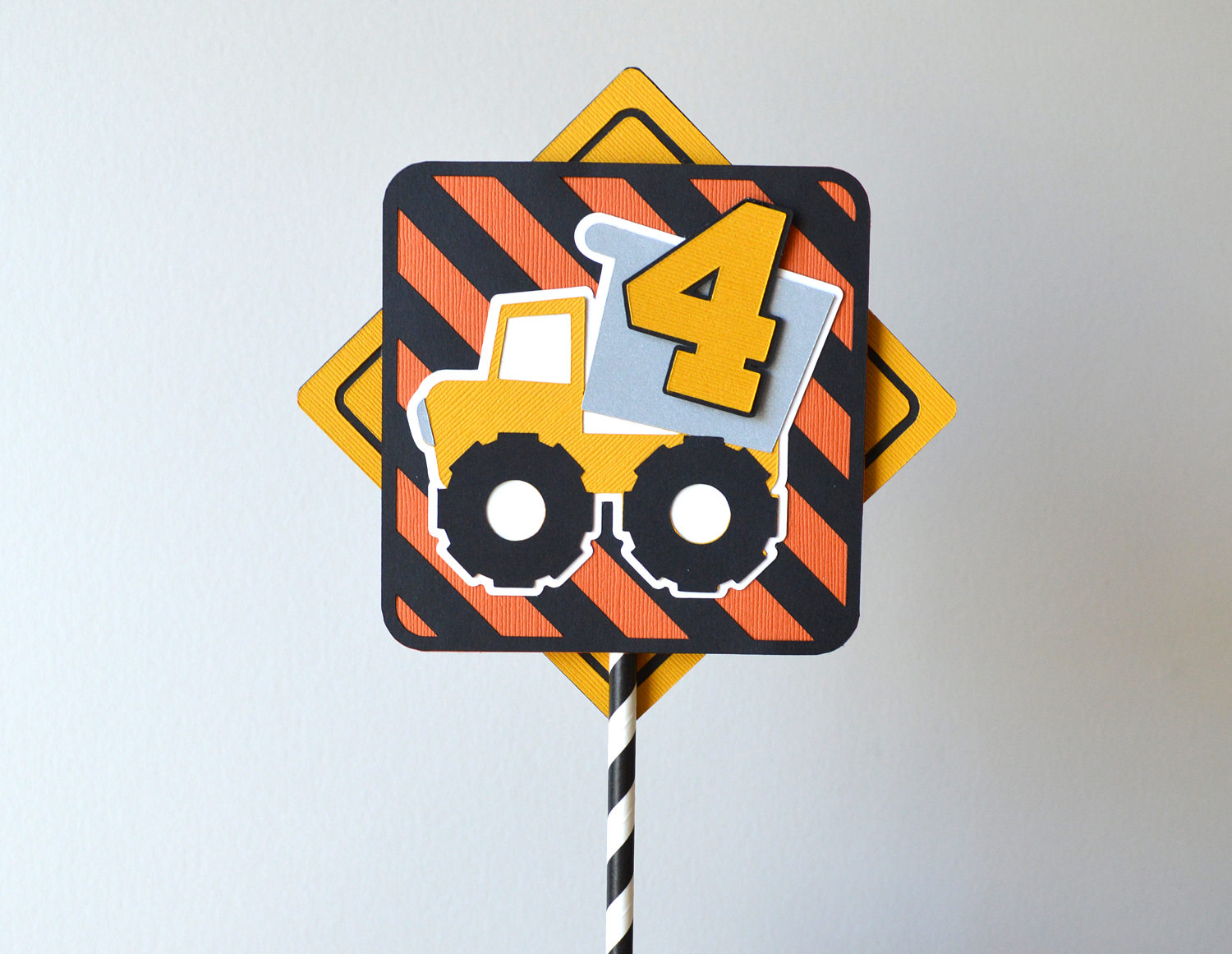 Cake Topper Birthday Party Construction Theme - Etsy
