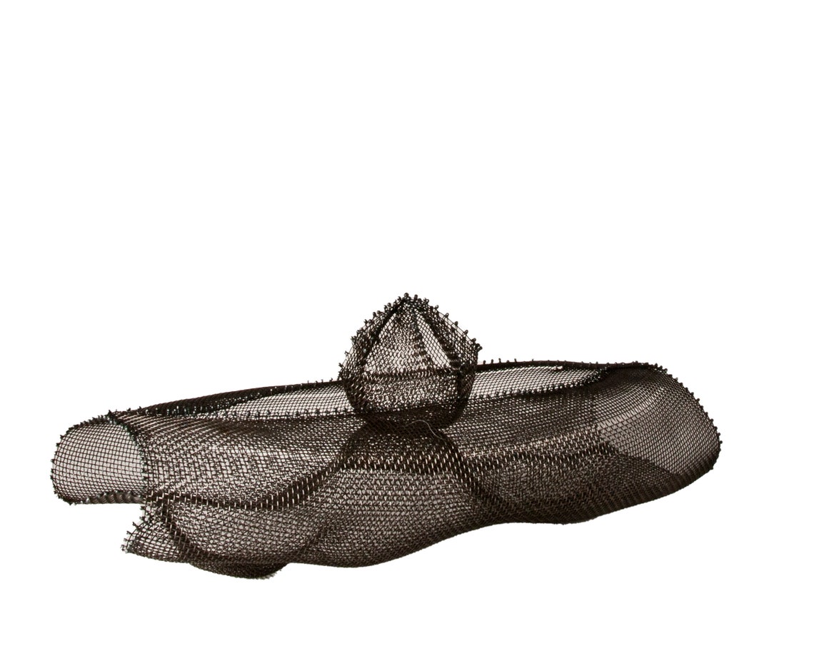 Steel Wire Mesh Sculpture "lotus Ii" 12" W X 4"w, Table Top, Wall or ...