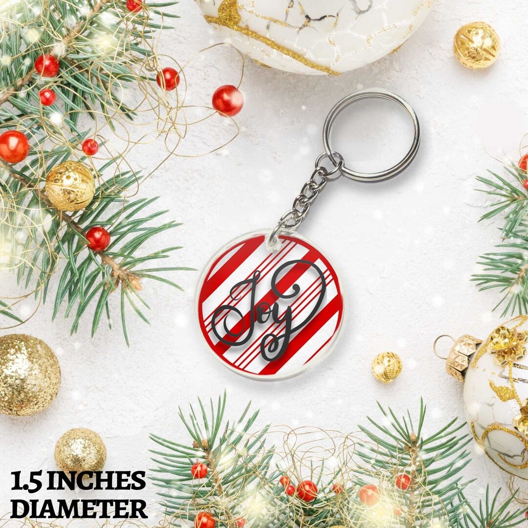 Joy, Candy, Cane, Stripes, Keychain, Bag, Set, Custom, Personalized ...