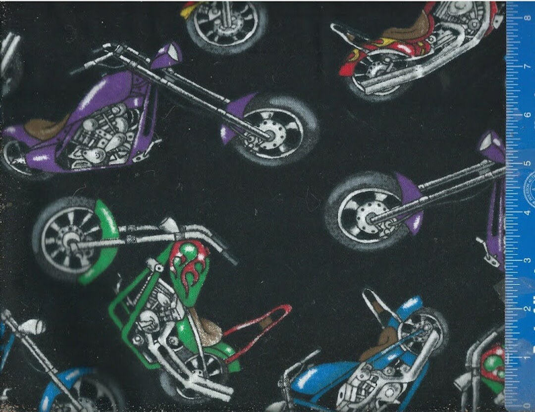 Motorbike Cotton Flannel Fabric Quilt or Craft Fabric - Etsy