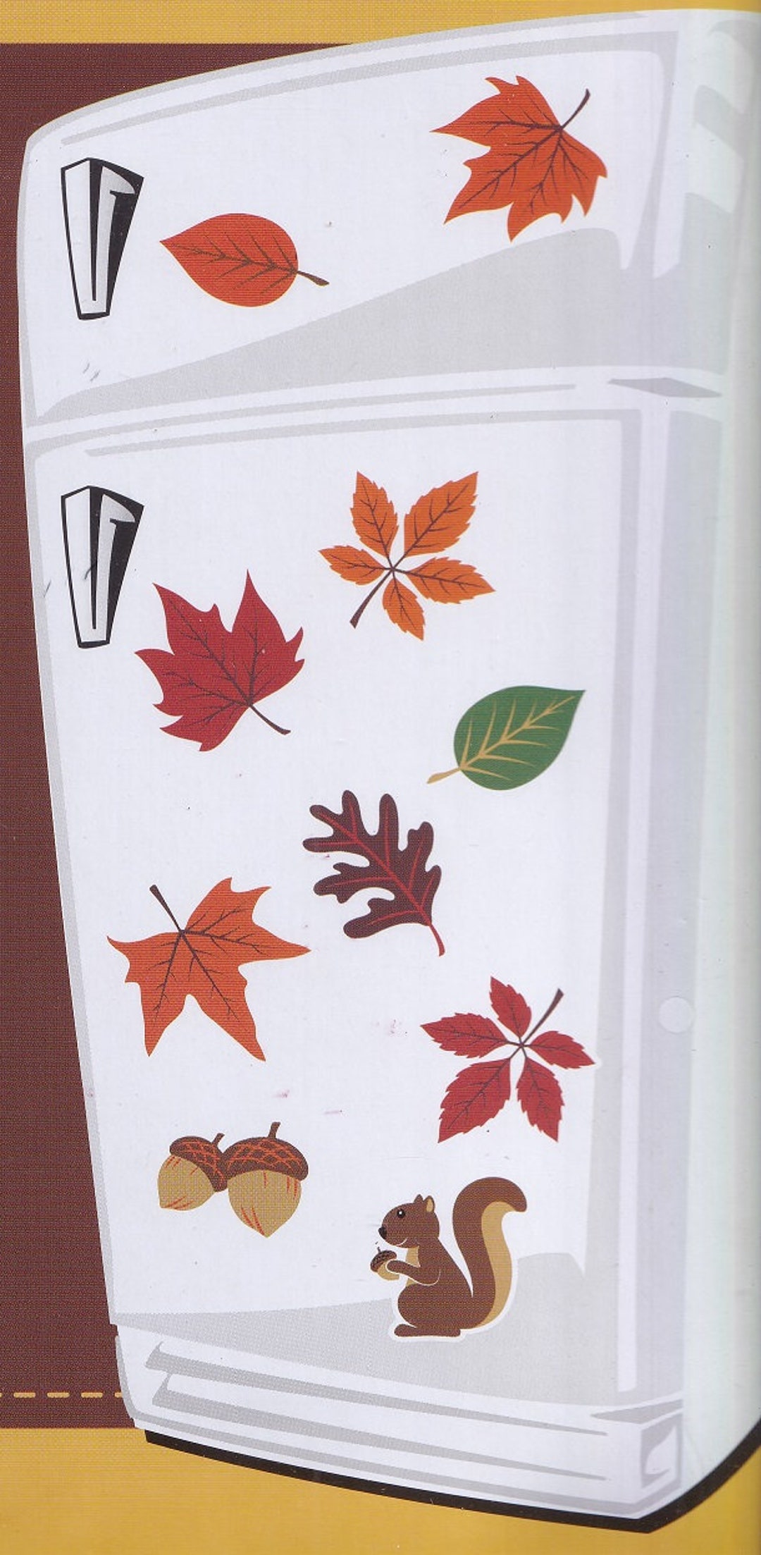 Vintage Fall Autumn Refrigerator Magnets - Etsy